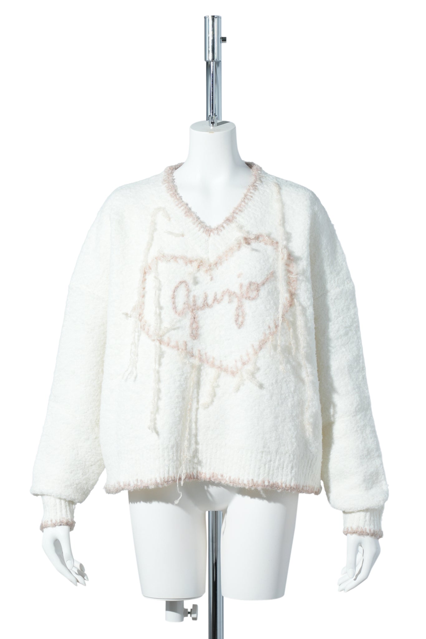 GUIZIO HEART SWEATER / WHITE – GR8