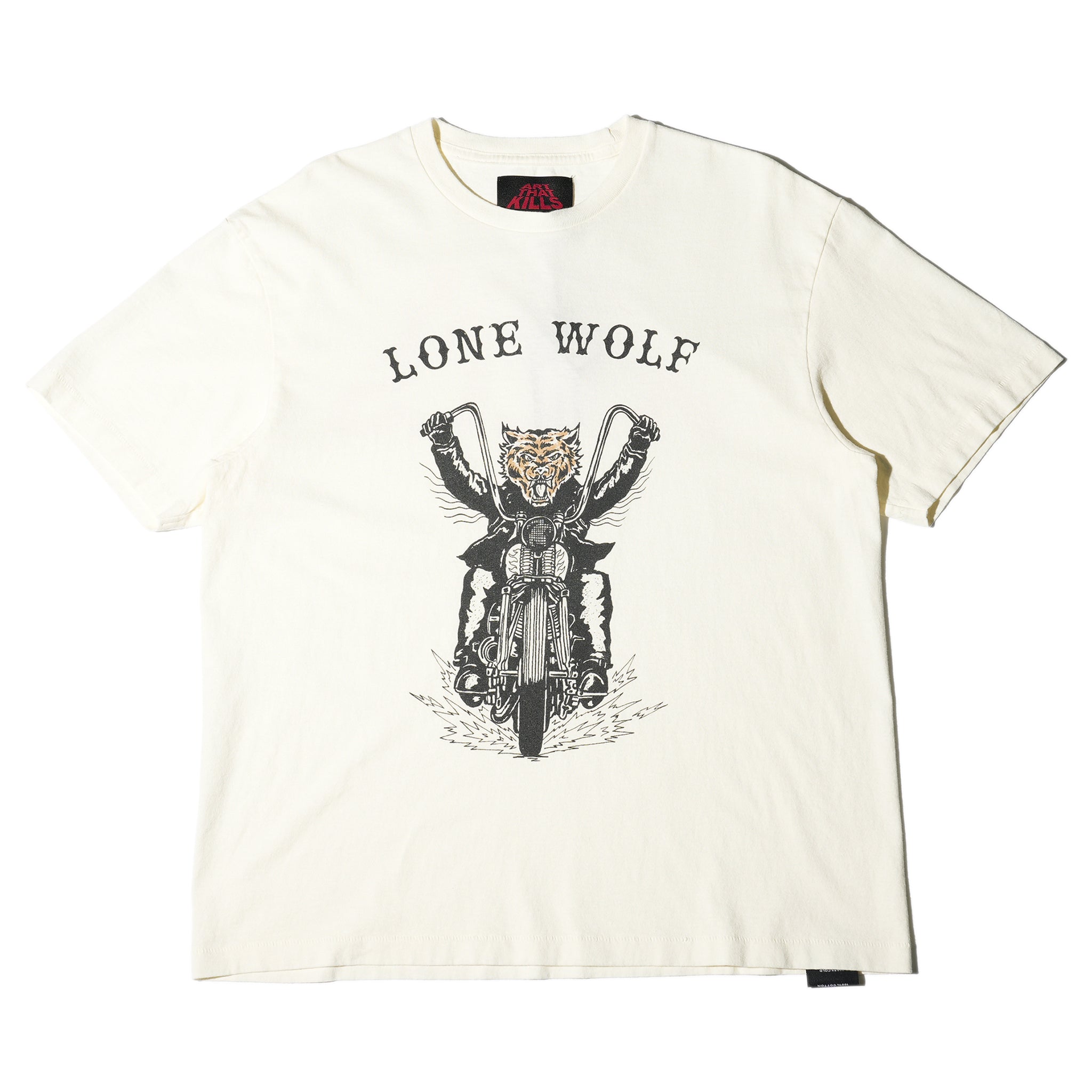 LONE WOLF TEE / LIGHT ARCHIVAL WHITE – GR8