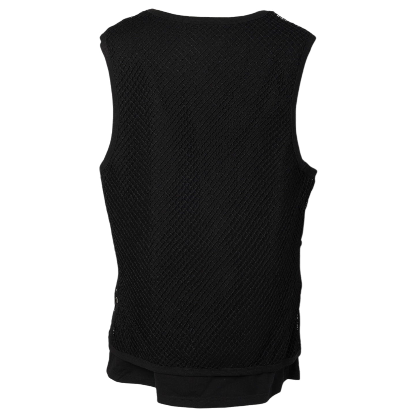 SUN-BLEACHED MESH LAYERED SLEEVELESS / BLACK – GR8