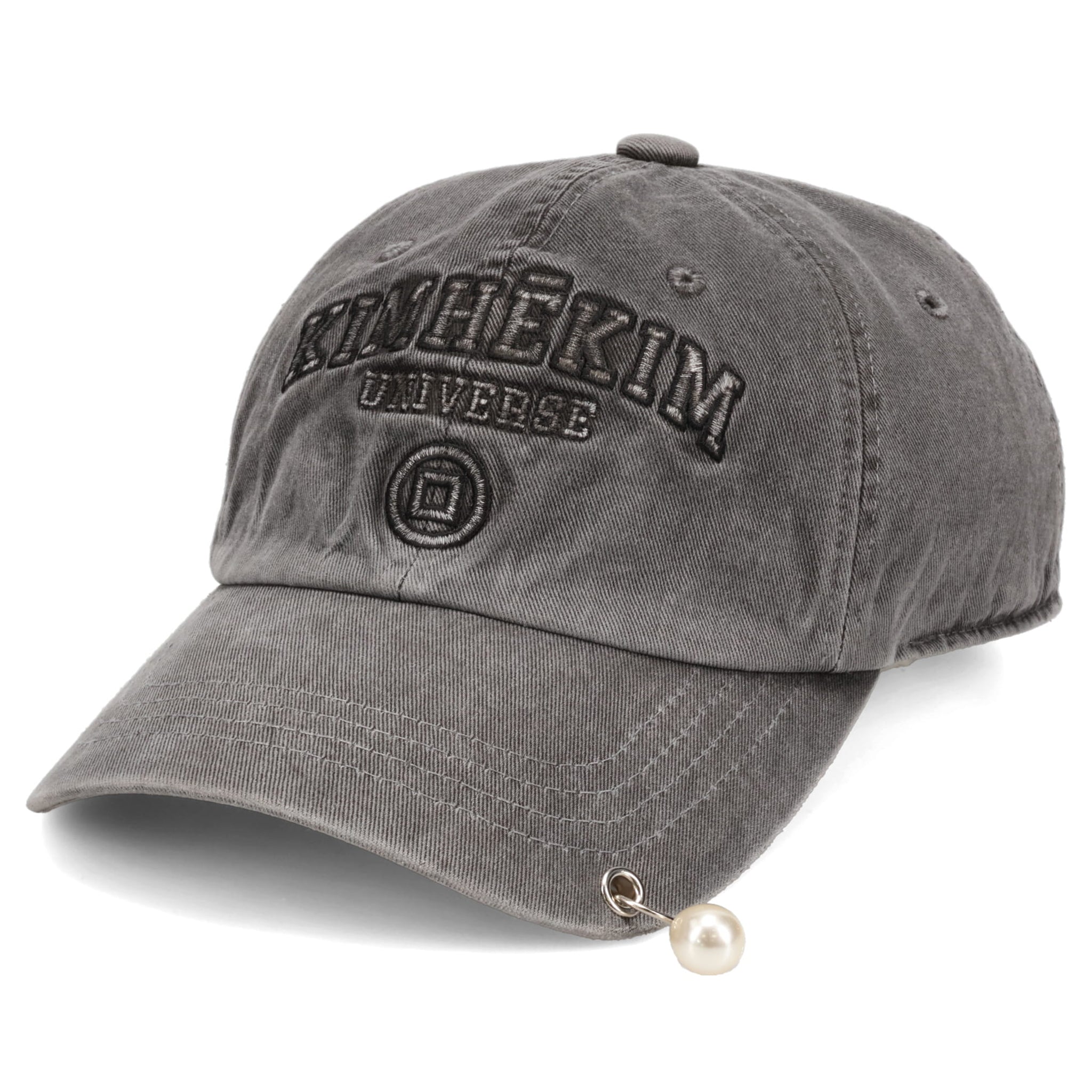 UPCYCLED PEARL PIERCED BASEBALL CAP / GREY – GR8